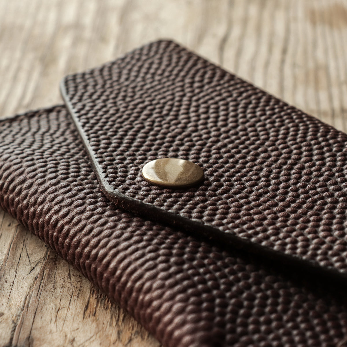 LIMITED: Snap Wallet - Horween Football – Arendal Leather Co.